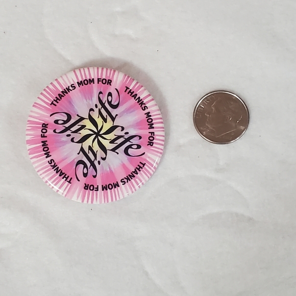 Jewelry | Copy Thanks Mom For Life Vintage Pin Back Button Pin | Poshmark